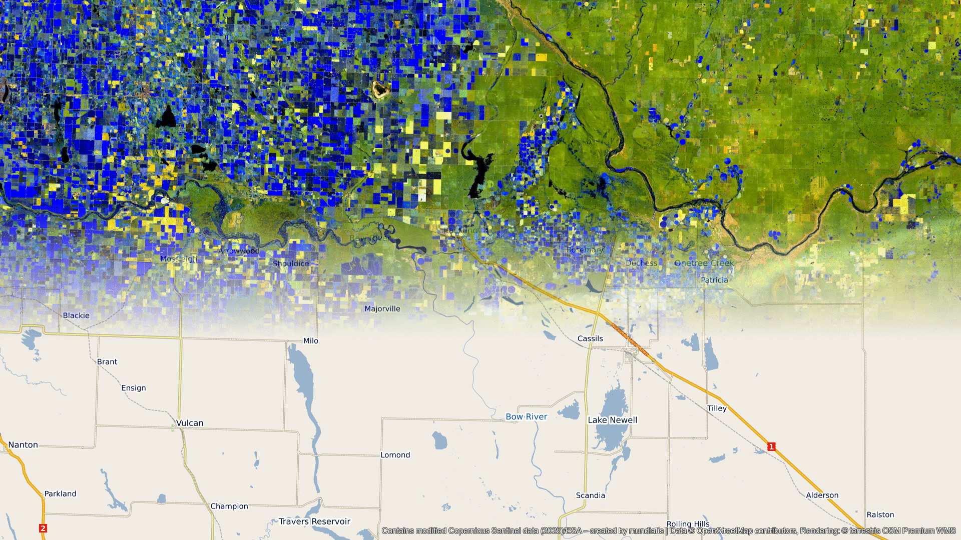 Satellite Image of the month - January - Alberta (Canada) | mundialis